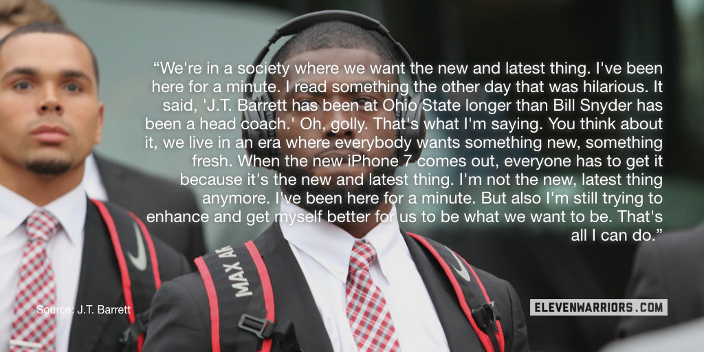 J.T. Barrett to Haters: 'It's Not Like I'm Trying to Mess Up the Ohio ...