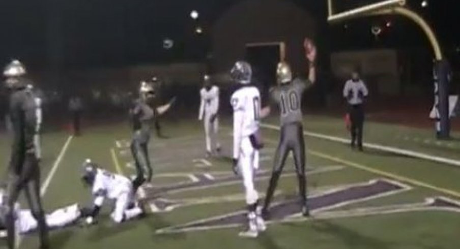 Ohio State Commit Joe Burrow Throws TD Pass to Himself, Hits Bosa Shrug ...