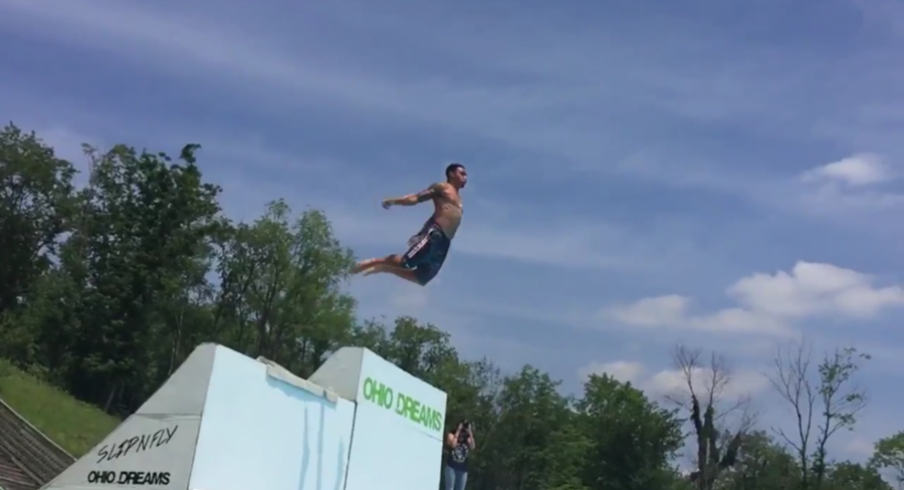 Buckeye Receivers Blast Off Into Space At Slip-N-Fly Pool | Eleven Warriors