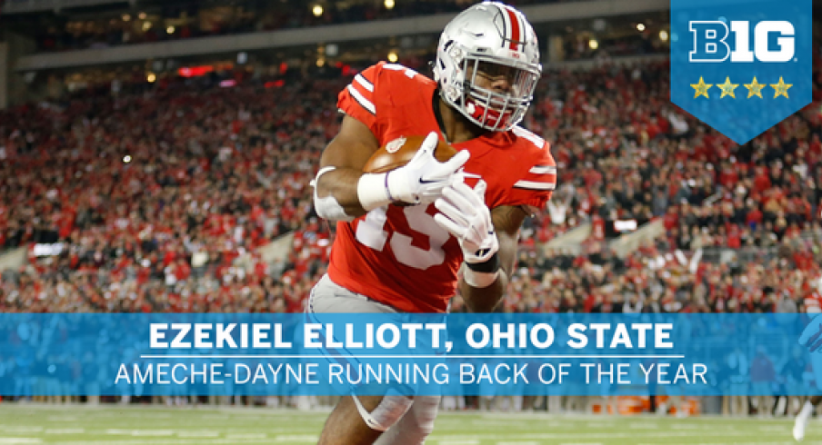 Ohio State's Ezekiel Elliott Named 2015 Big Ten Running Back and ...