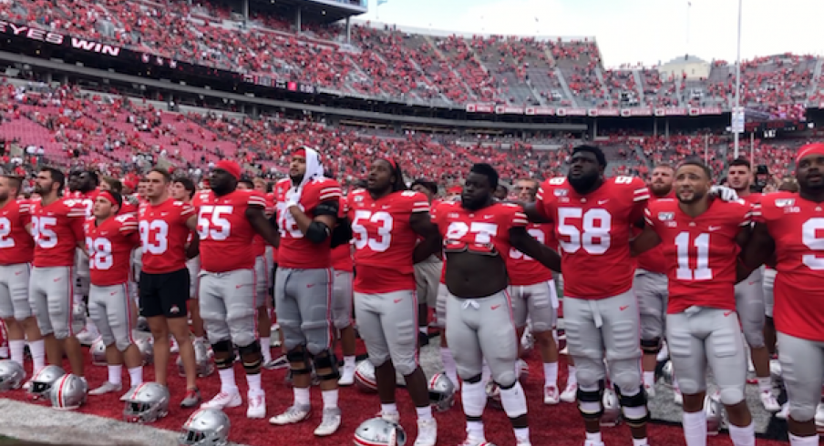 Watch The Buckeyes Sing Carmen Ohio Following the 42-0 Shutout Win Over ...