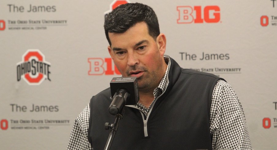 Presser Bullets Ohio State Coach Ryan Day Meets The Media For First